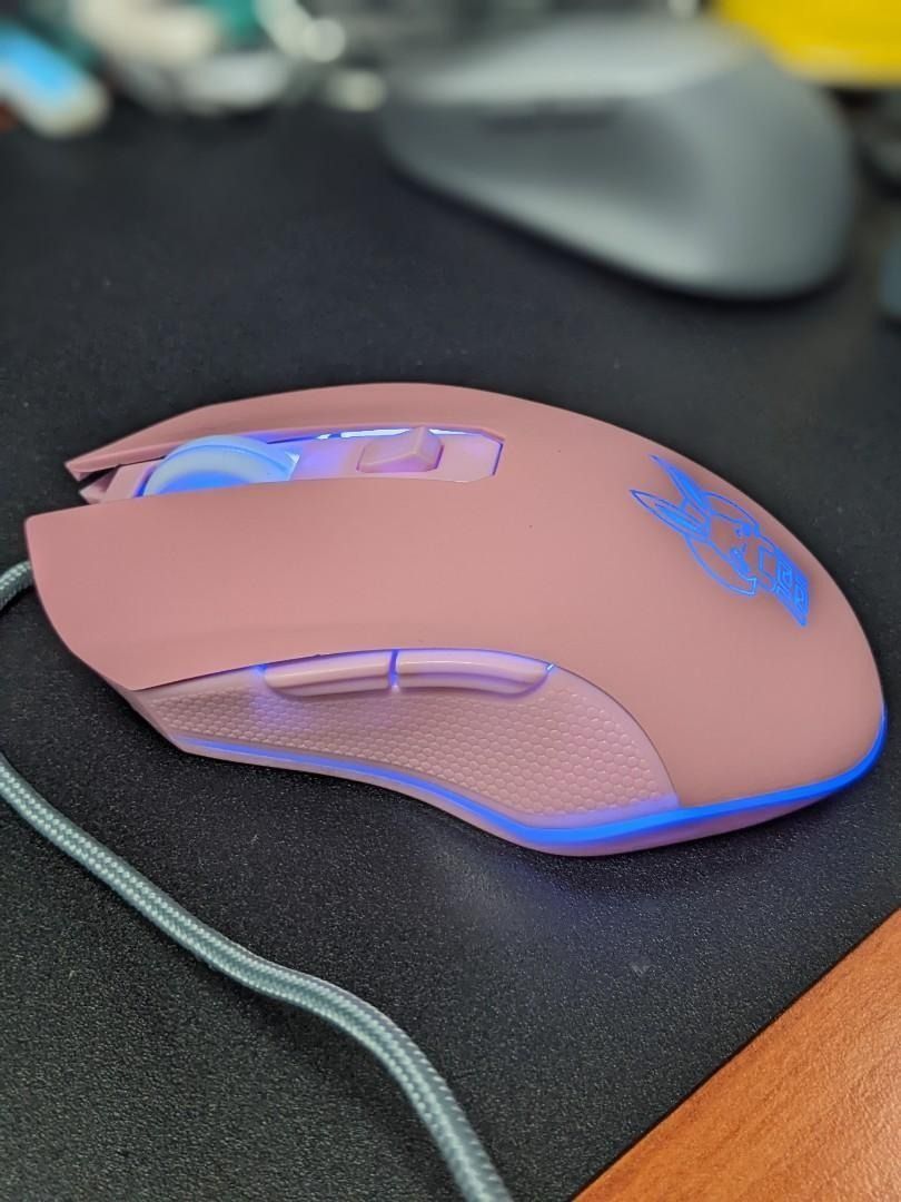 Pink USB Mouse with LED Backlight, Computers & Tech, Parts ...