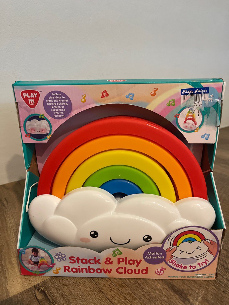 Play stack & play rainbow cloud with music and light, Babies & Kids ...