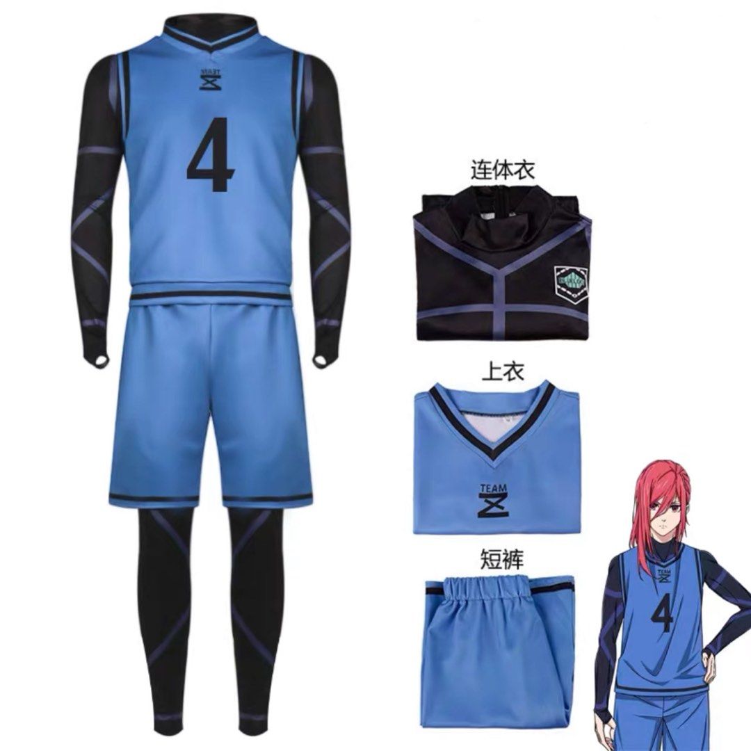 [PO] Bluelock Jersey Blue Lock School Uniform Cosplay, Hobbies & Toys ...