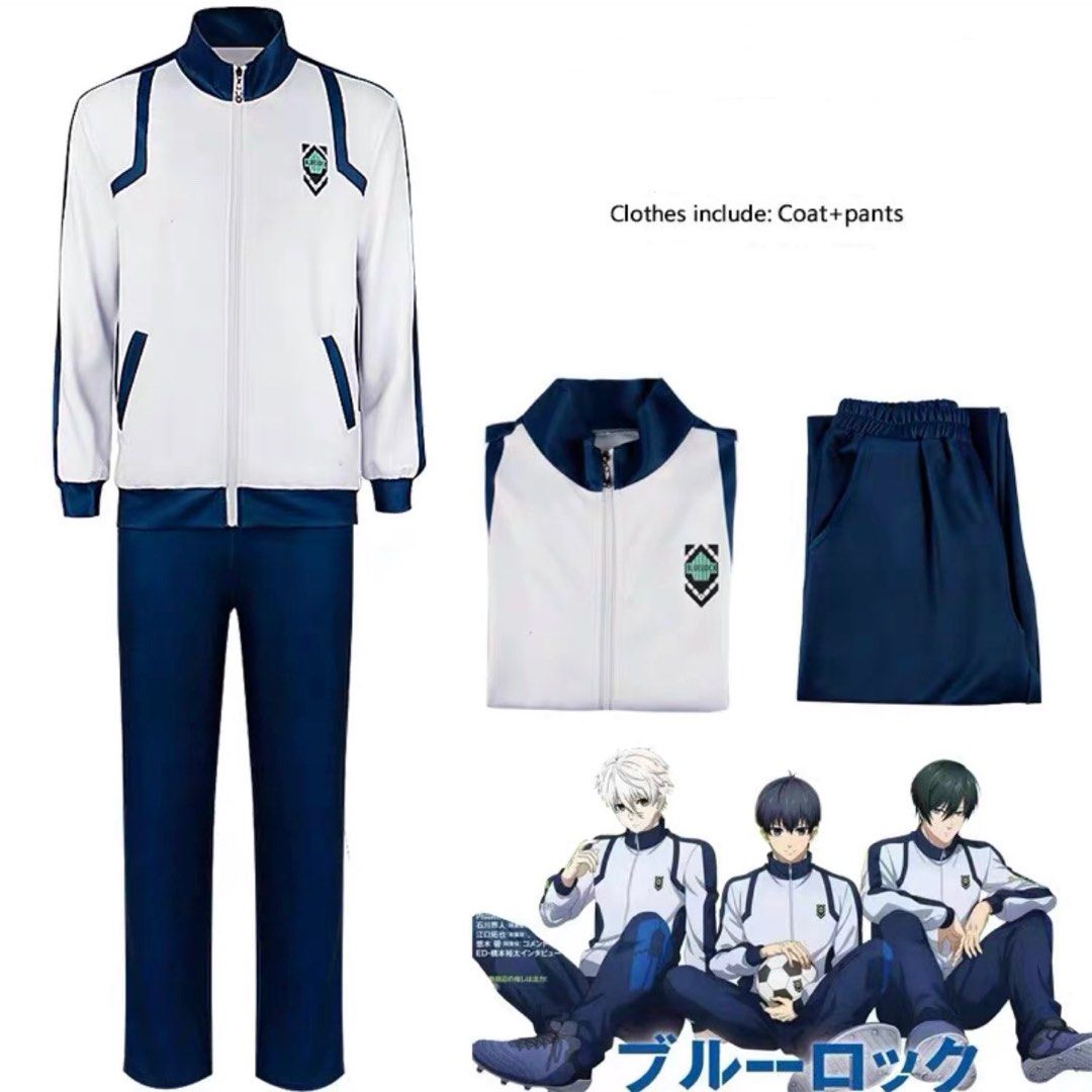 [PO] Bluelock Jersey Blue Lock School Uniform Cosplay, Hobbies & Toys ...