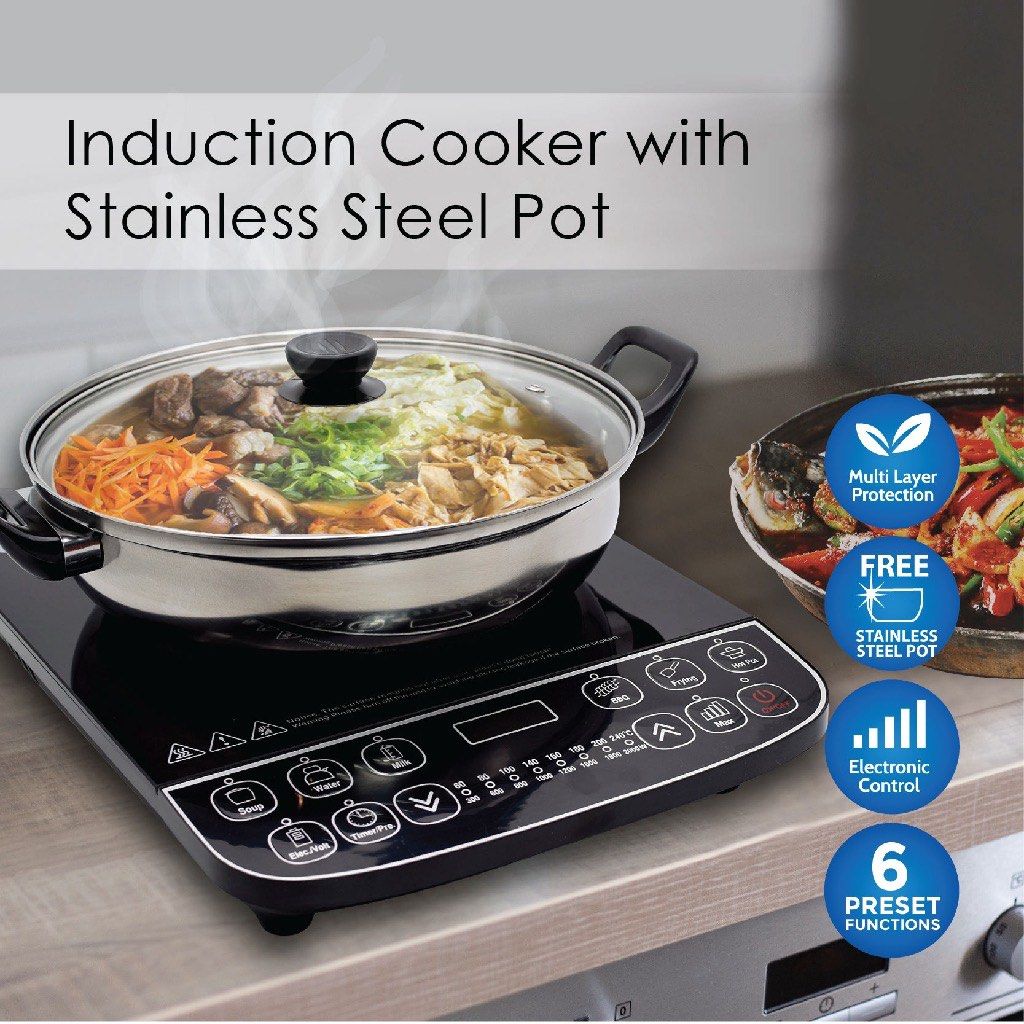 Powerpac Induction Cooker with Stainless steel po, TV & Home Appliances ...