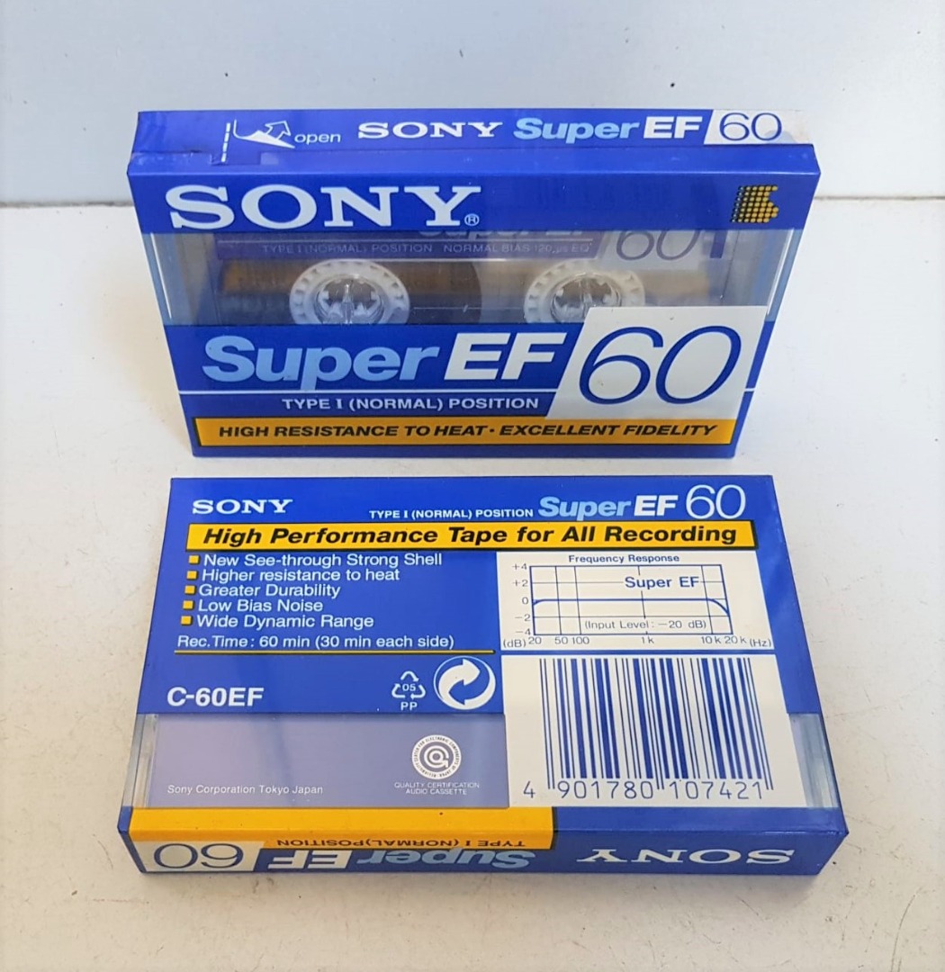 Premium SONY C-60EF Audio Cassette Tape, JAPAN, 2 for $18, New in ...