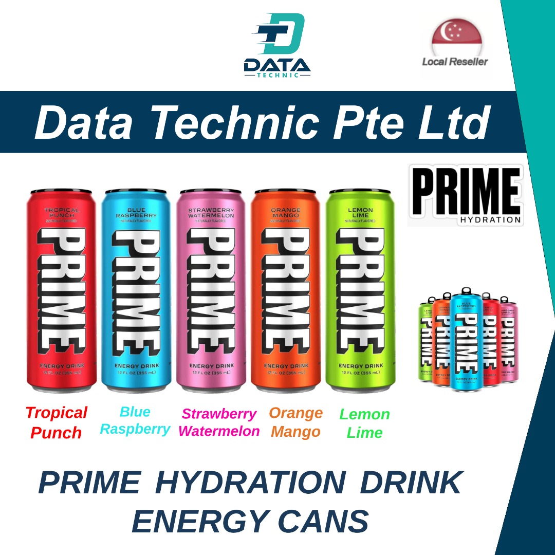 Prime Hydration Drink Energy Cans, Food & Drinks, Beverages on Carousell