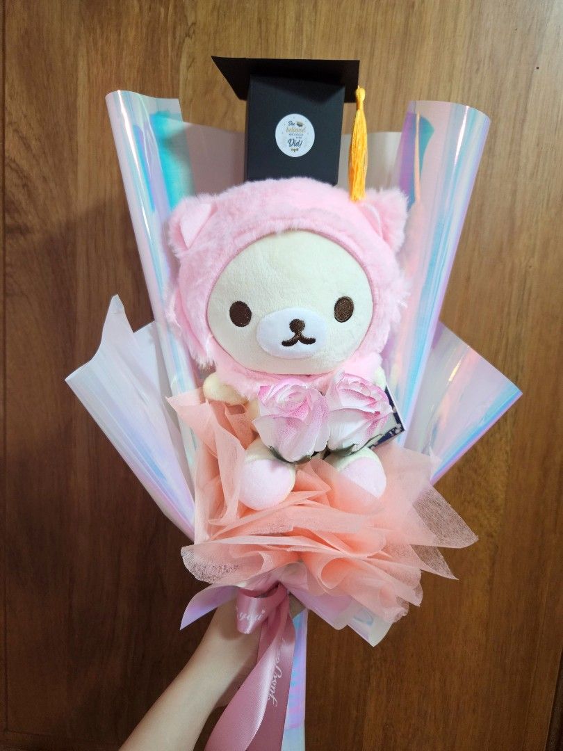 *PROMO* Rilakkuma Bear Plushie Graduation Bouquet, Hobbies & Toys ...