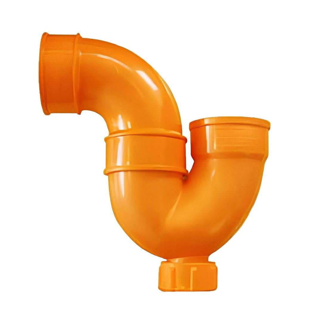 p-trap with plug, sink drainage, piping, pipe works, coupling, fittings ...