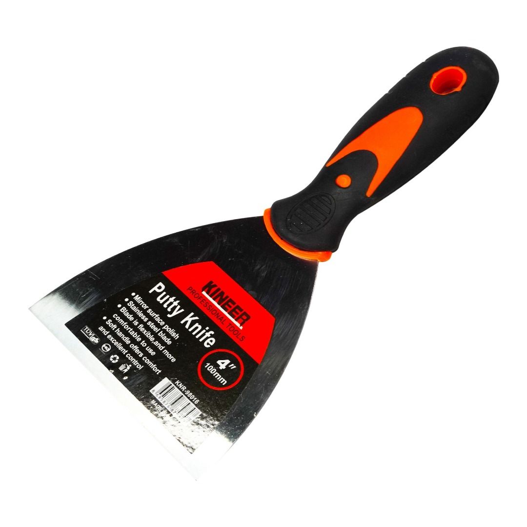 Putty Knife Stainless Steel 2, 3, 4 and 5inch Wall Tool Rubber Handle ...