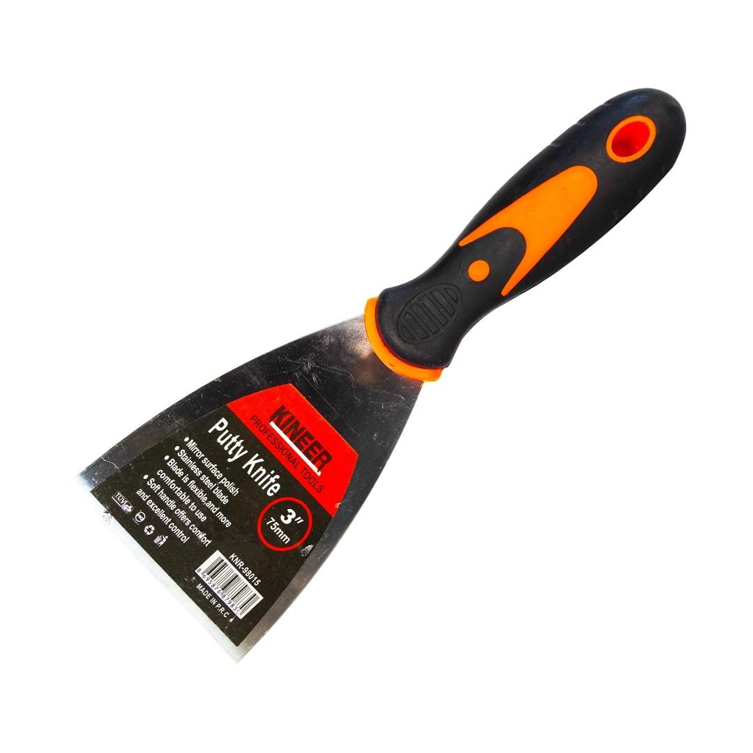 Putty Knife Stainless Steel 2, 3, 4 and 5inch Wall Tool Rubber Handle ...