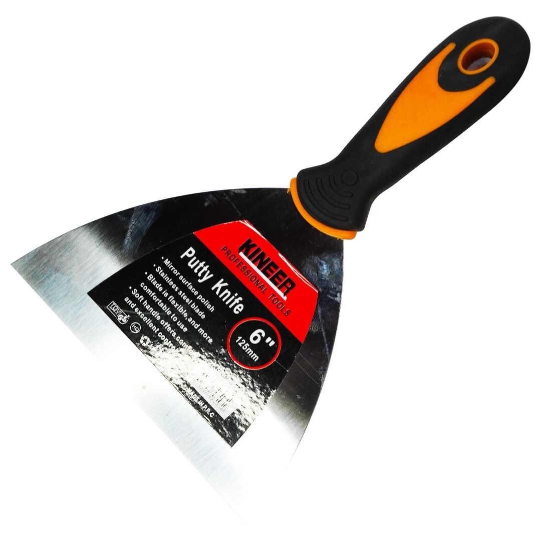 Putty Knife Stainless Steel 2, 3, 4 and 5inch Wall Tool Rubber Handle ...
