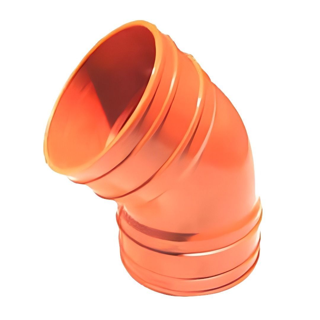 pvc elbow 45°, piping, pipe works, coupling, fittings, orange pvc ...