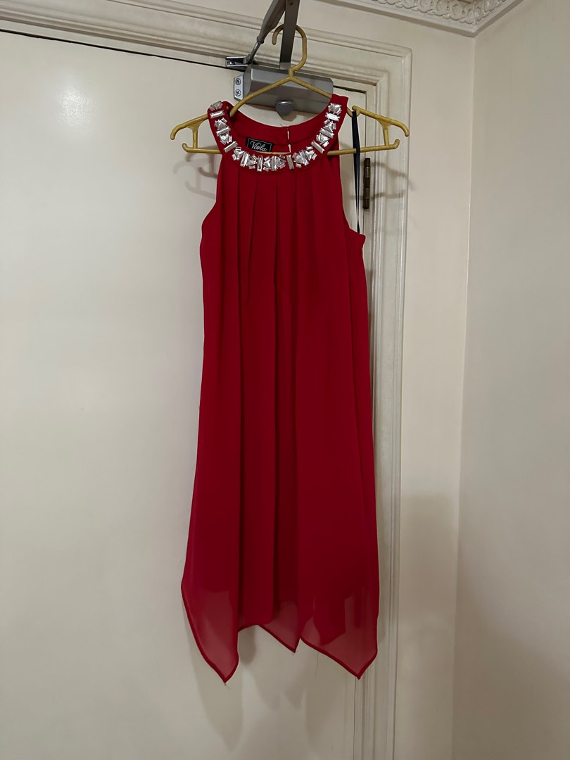 Red halter flowy dress, Women's Fashion, Dresses & Sets, Dresses on ...
