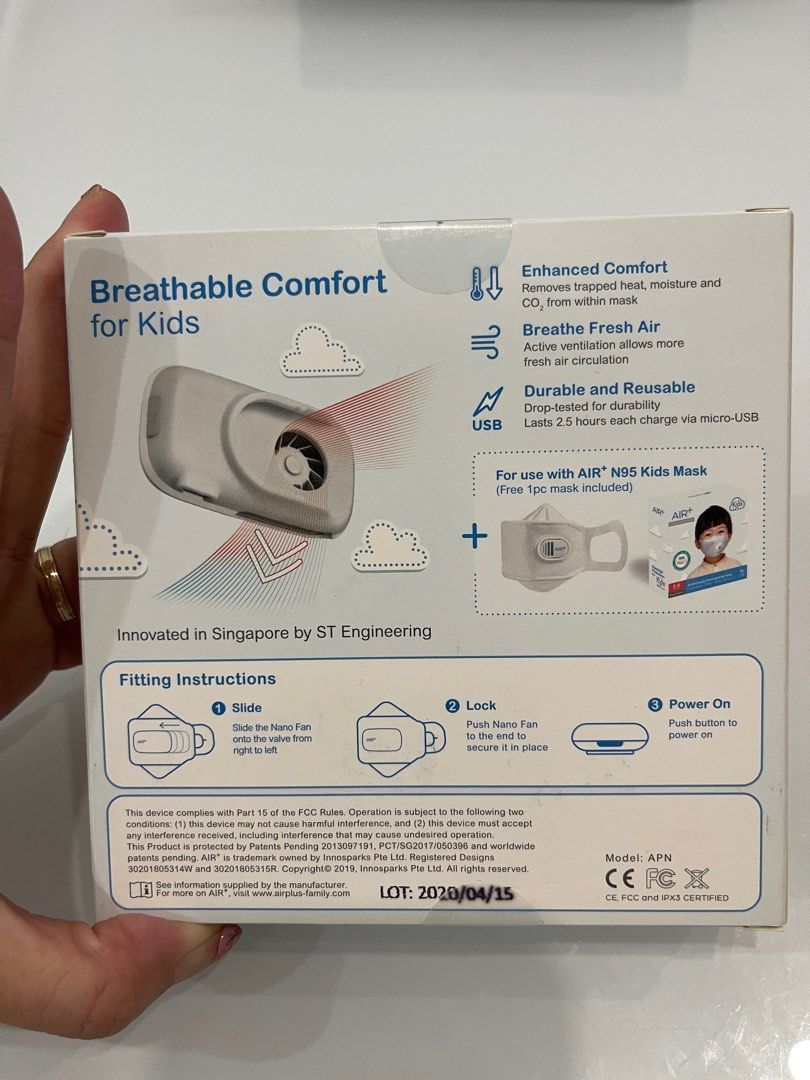 Reusable Nano Fan Mask for kids, Babies & Kids, Going Out, Other Babies ...