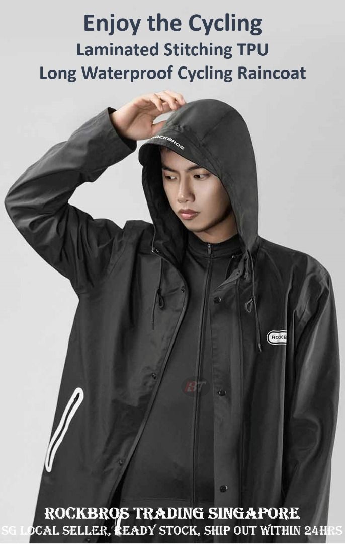 RockBros Raincoat for bicycle motorbike raincoat, Sports Equipment ...