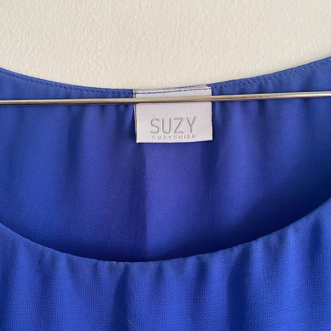 Royal blue formal top, Women's Fashion, Tops, Blouses on Carousell