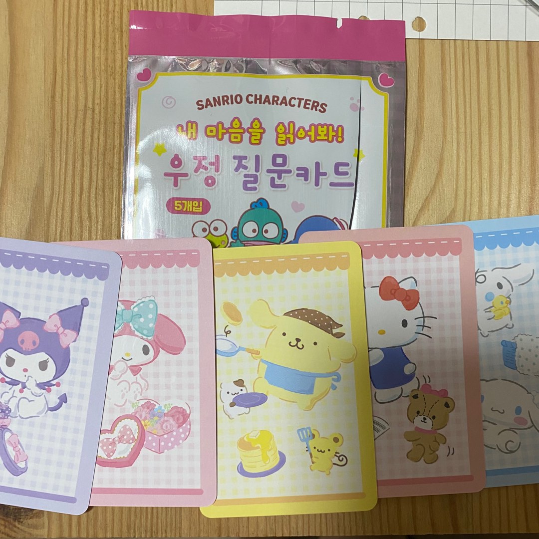 Sanrio random cards photocards with korean quotes, Hobbies & Toys ...