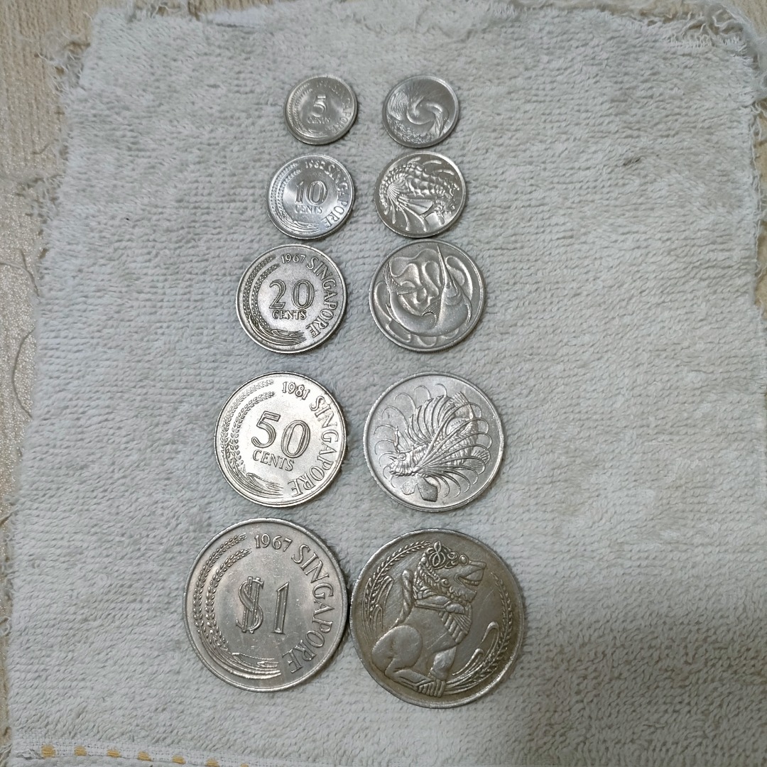 SINGAPORE OLD COINS 5 CTS TO $1, Hobbies & Toys, Memorabilia ...