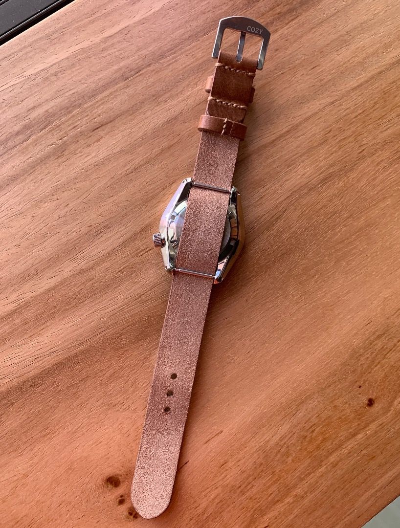 Single-Pass Leather Watch Strap (20 mm) - Vintage 402 (Brown), Men's ...