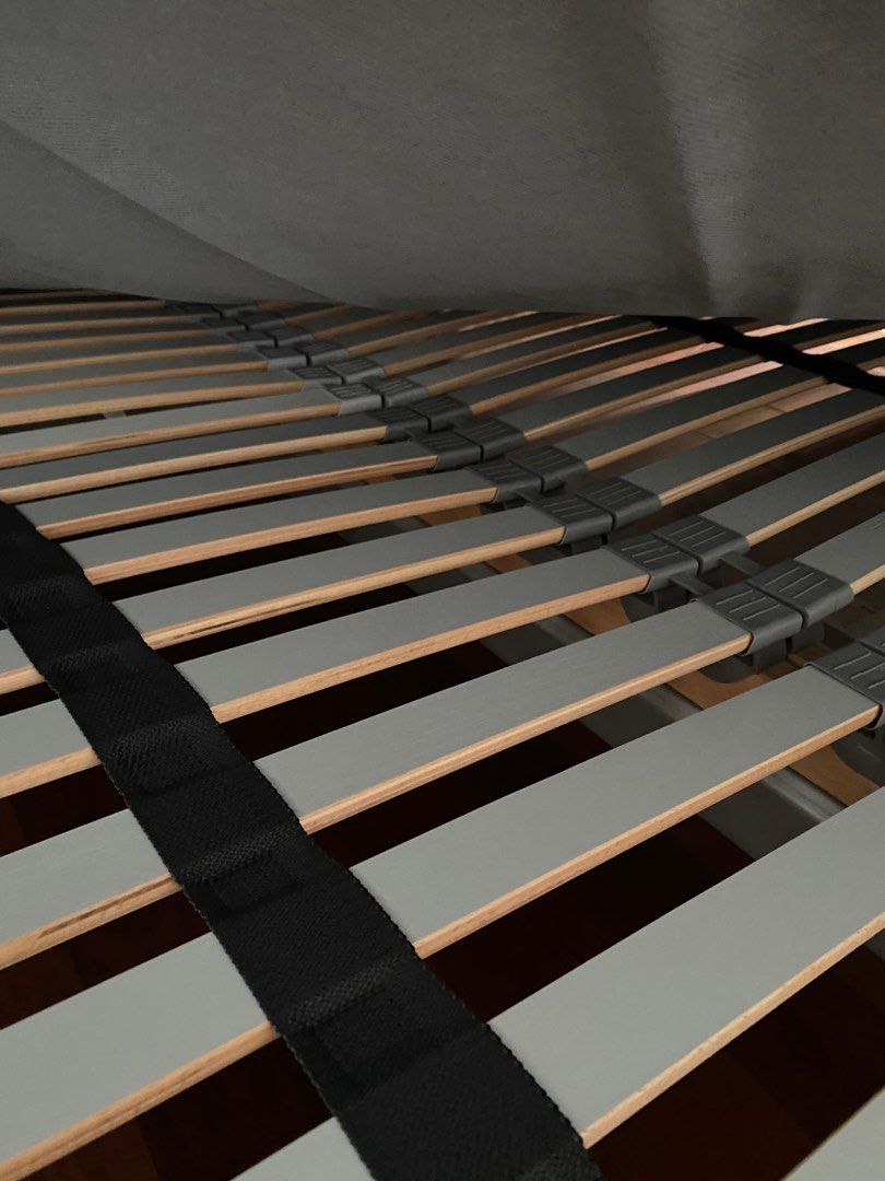 Slatted Bed Base (LONSET by Ikea, king), Furniture & Home Living ...