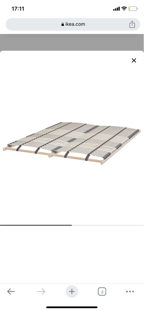 Slatted Bed Base (LONSET by Ikea, king), Furniture & Home Living ...