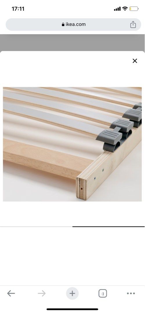 Slatted Bed Base (LONSET by Ikea, king), Furniture & Home Living ...