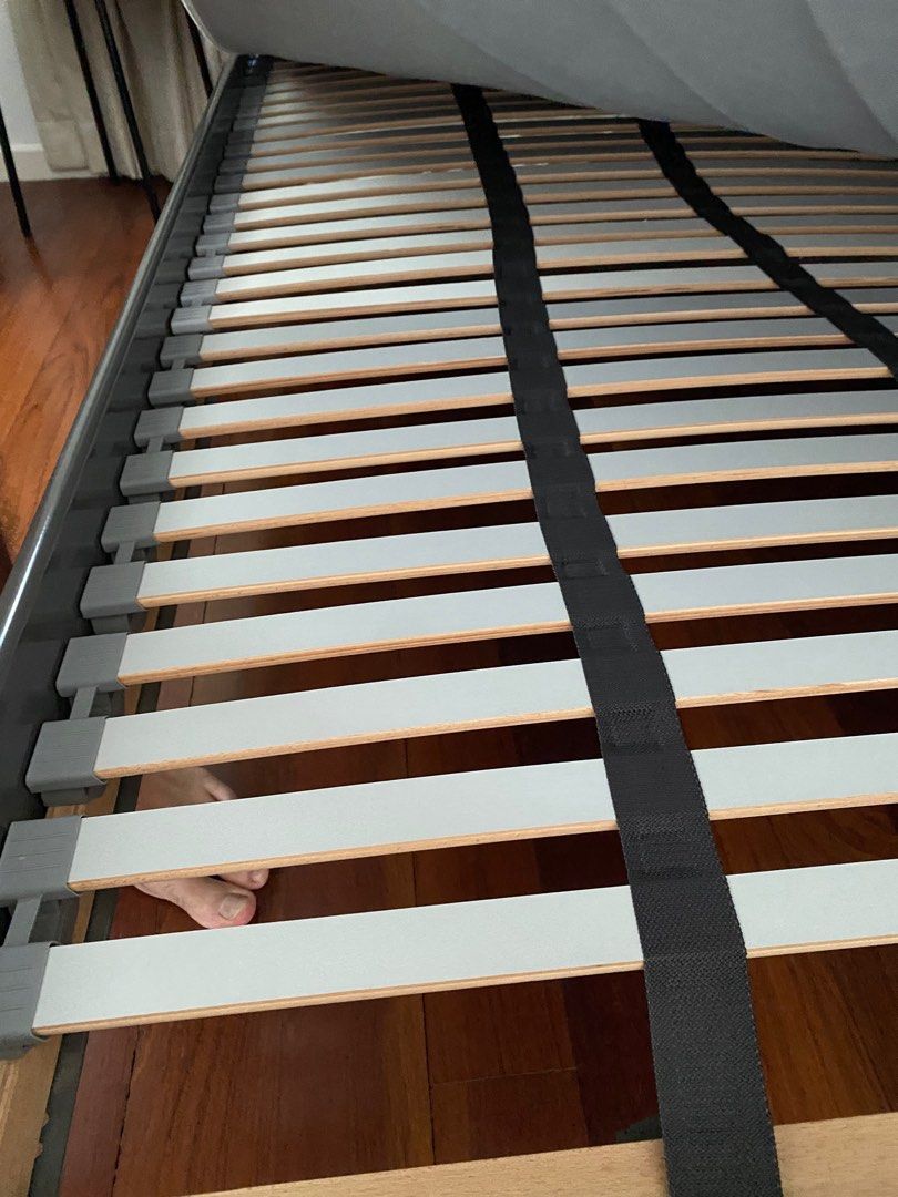 Slatted Bed Base (LONSET by Ikea, king), Furniture & Home Living ...