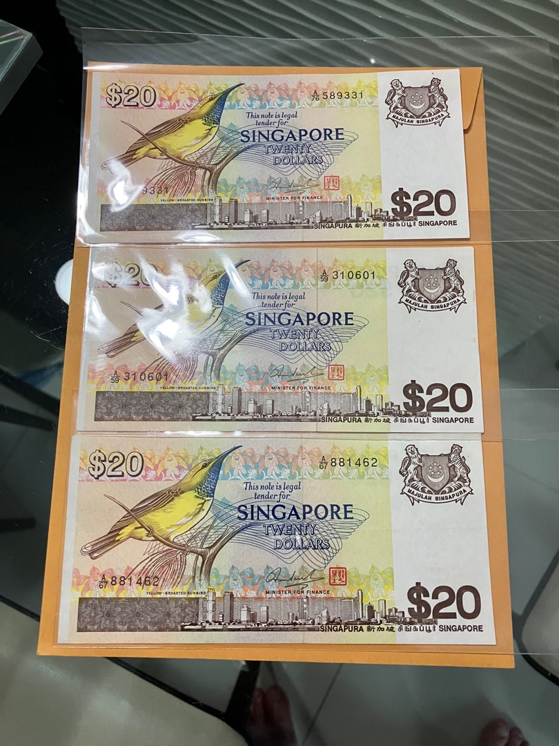 Spore Bird Series $20 x 3 Papernotes, Hobbies & Toys, Memorabilia ...