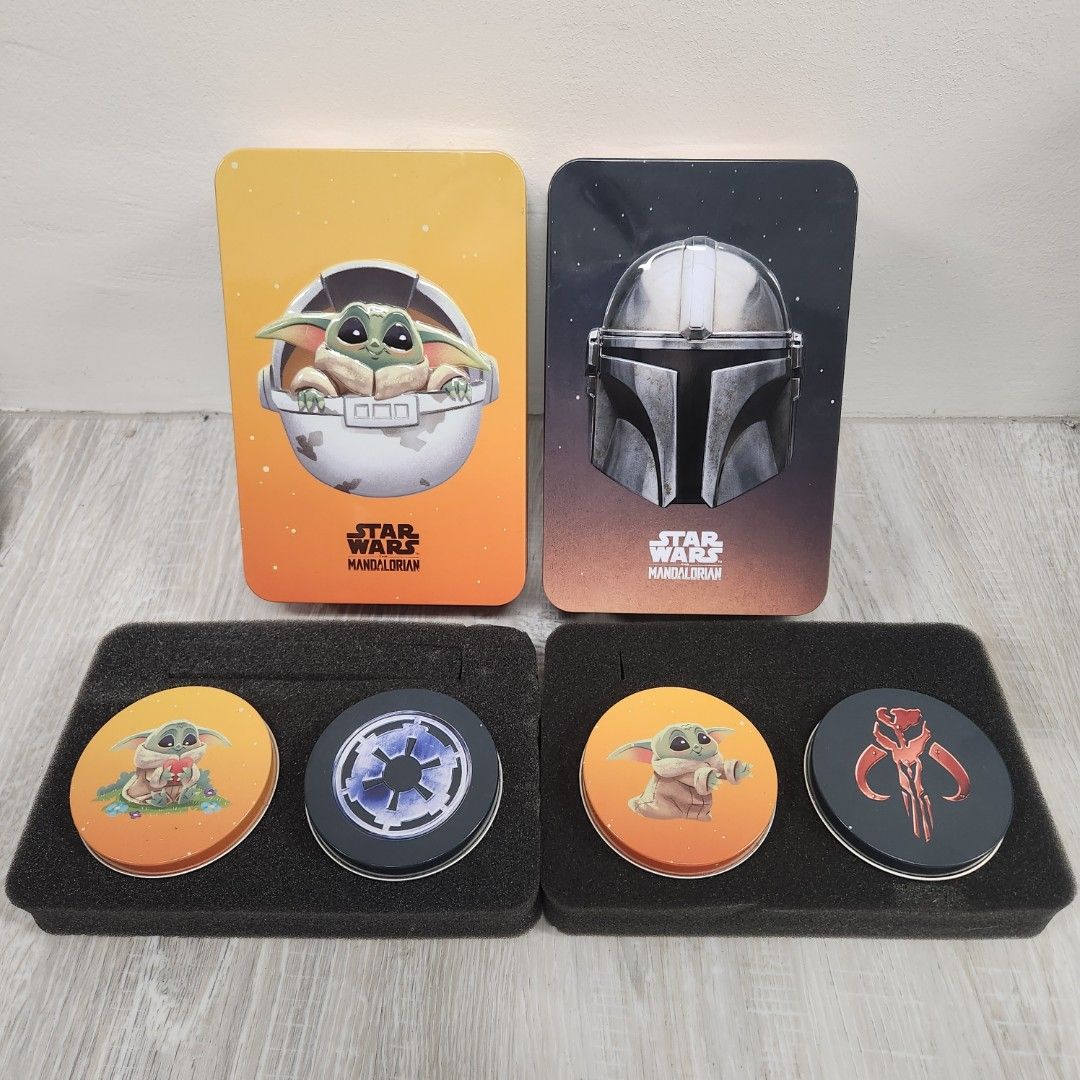 Star Wars The Mandalorian Grogu tin containers set, Hobbies & Toys ...