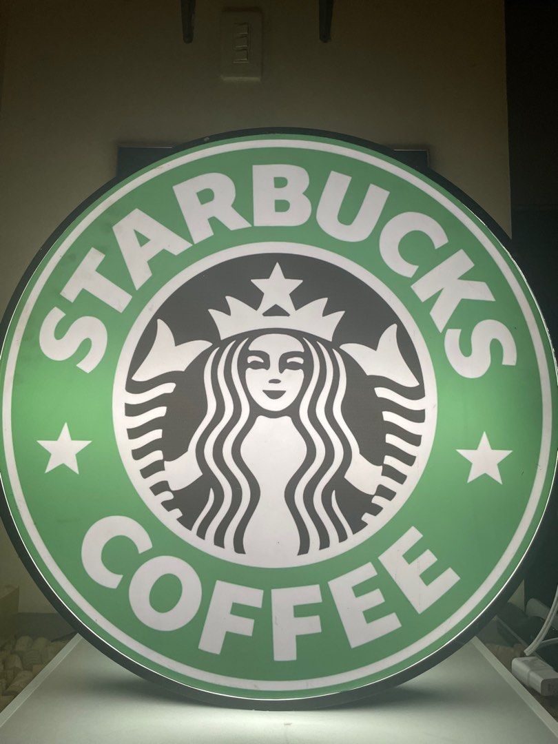 Starbucks Lighted Signage - Double Sided Signage, Furniture & Home ...