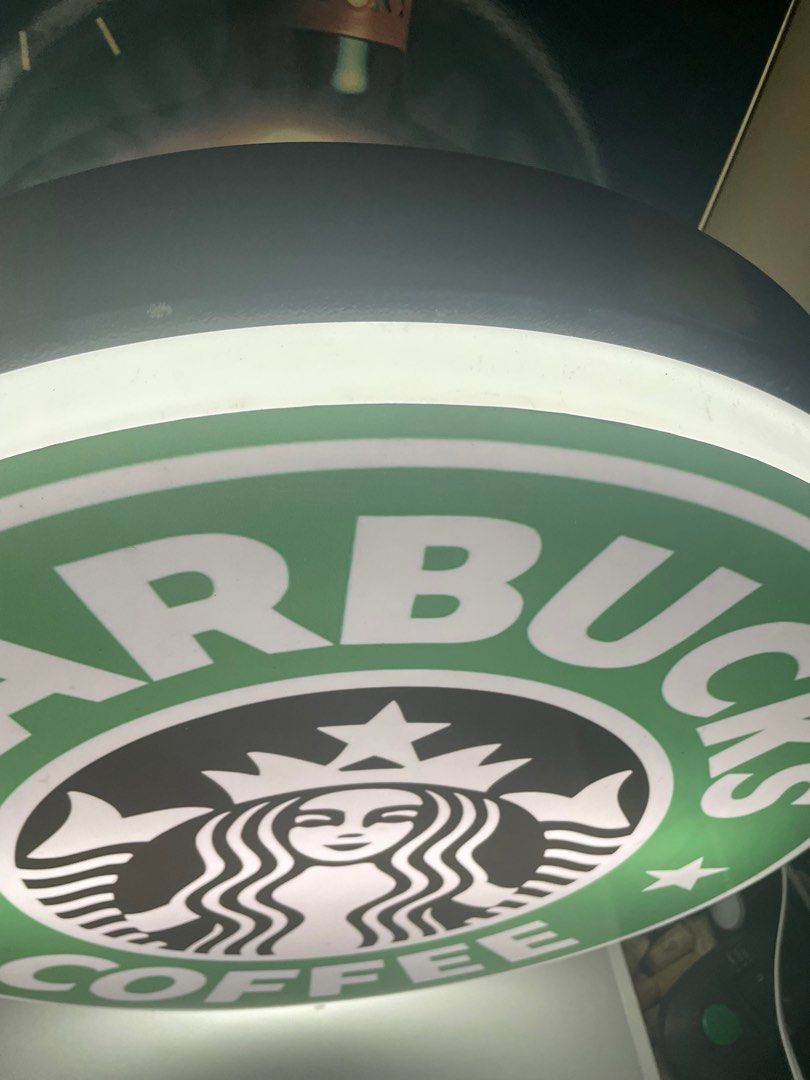 Starbucks Lighted Signage - Double Sided Signage, Furniture & Home ...