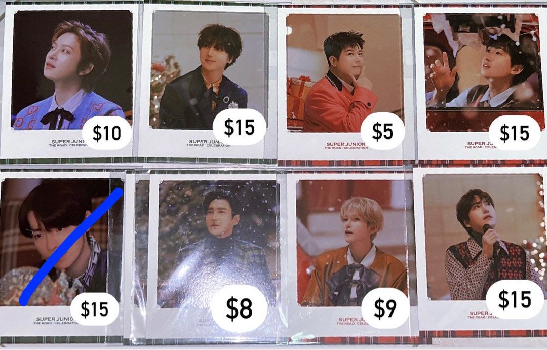 SUPER JUNIOR PHOTOCARDS LEETEUK HEECHUL YESUNG SHINDONG EUNHYUK DONGHAE ...