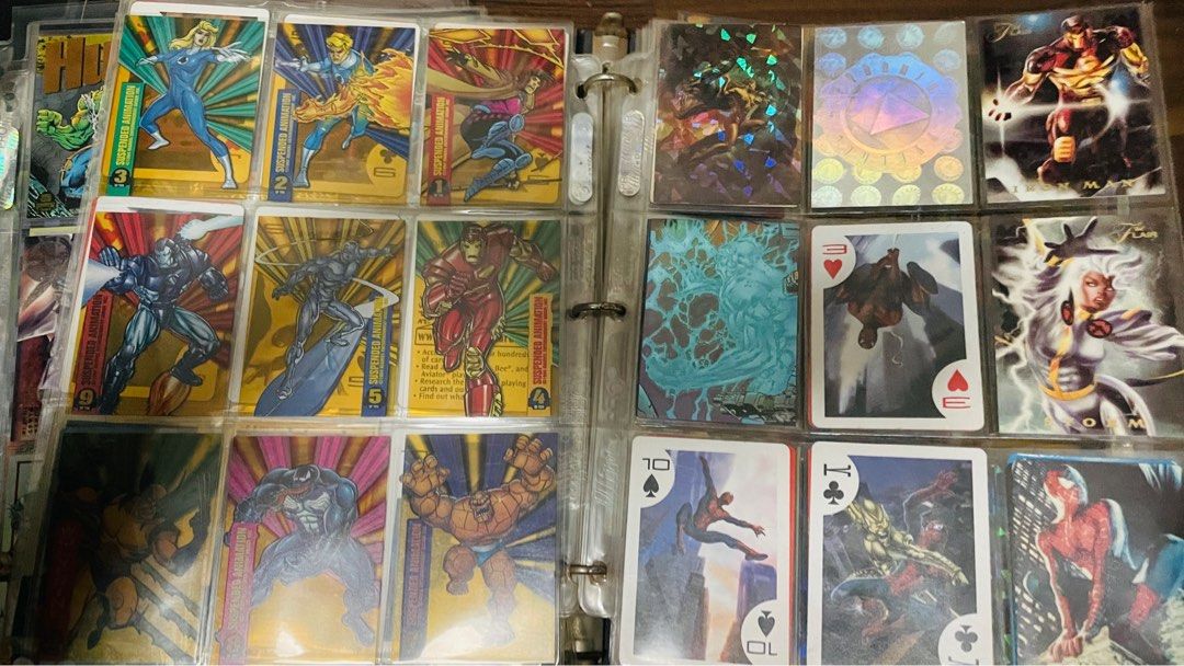 Vintage Superhero collectibles cards Avengers superman DC Marvel over ...