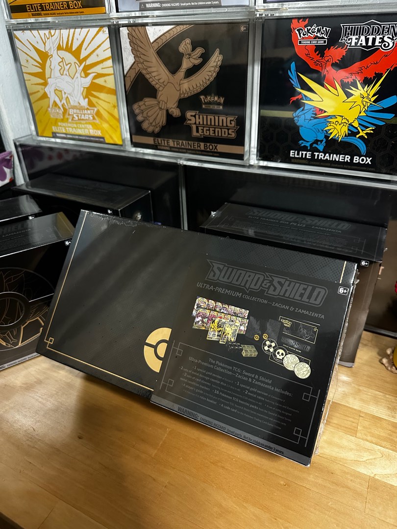 SWORD & SHIELD ZACIAN AND ZAMAZENTA ULTRA PREMIUM COLLECTION BOX ...
