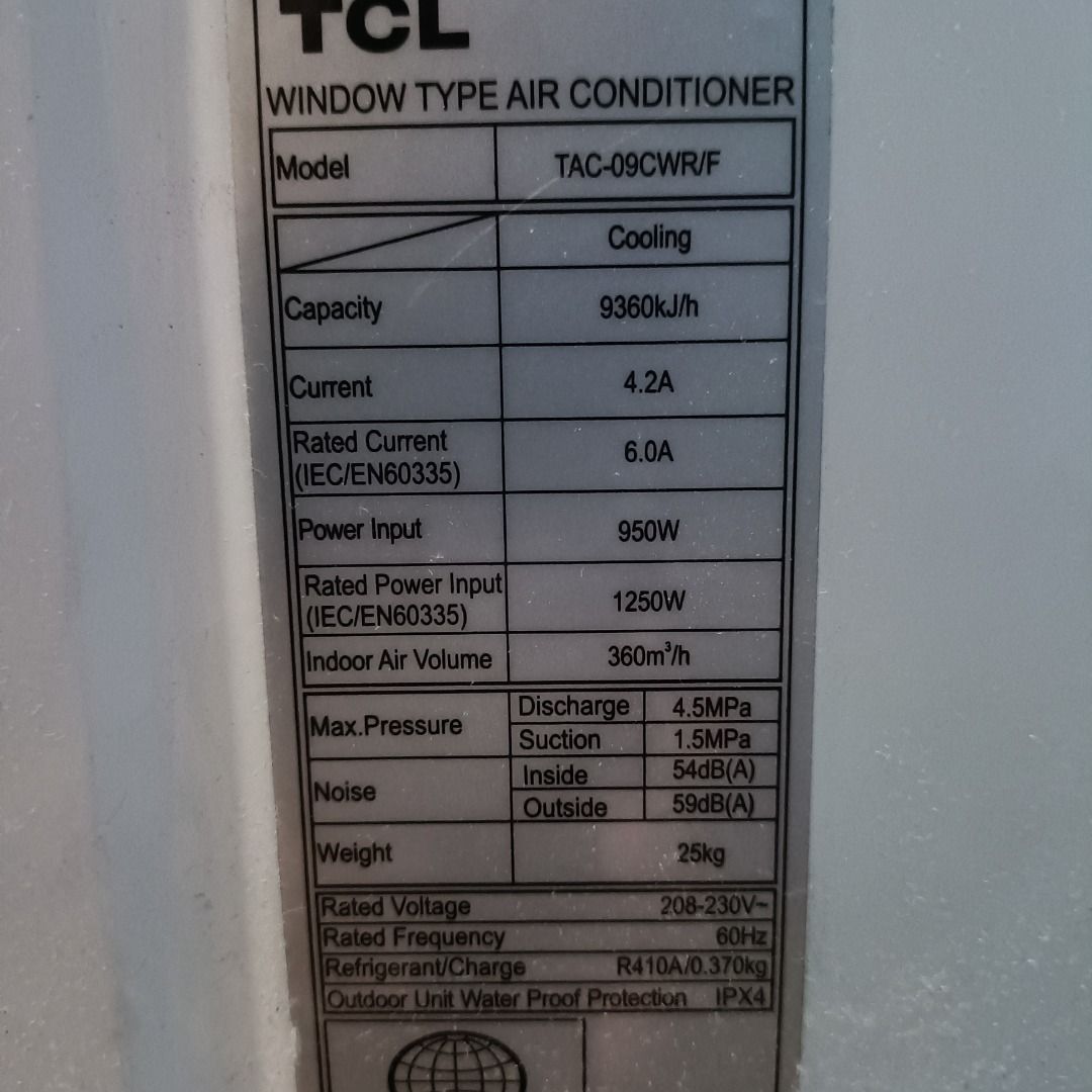 TCL aircon 1HP (Cebu), TV & Home Appliances, Air Conditioning and ...