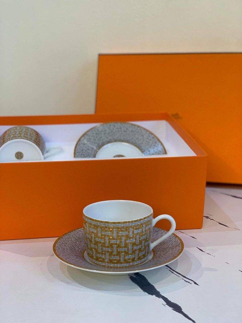 Tea cup and soucer gold on Carousell