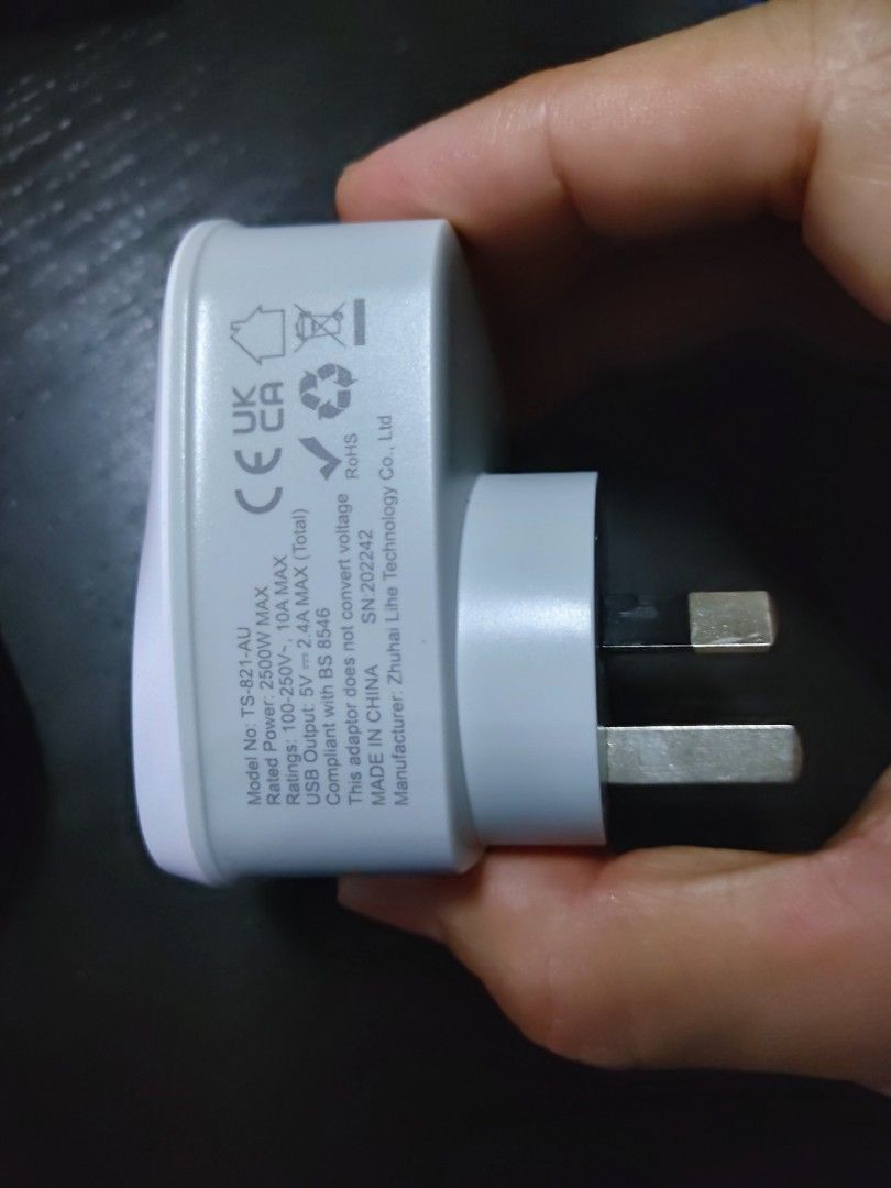 TESSAN Australia China Plug Adapter with 2 USB Ports, Grounded AU ...