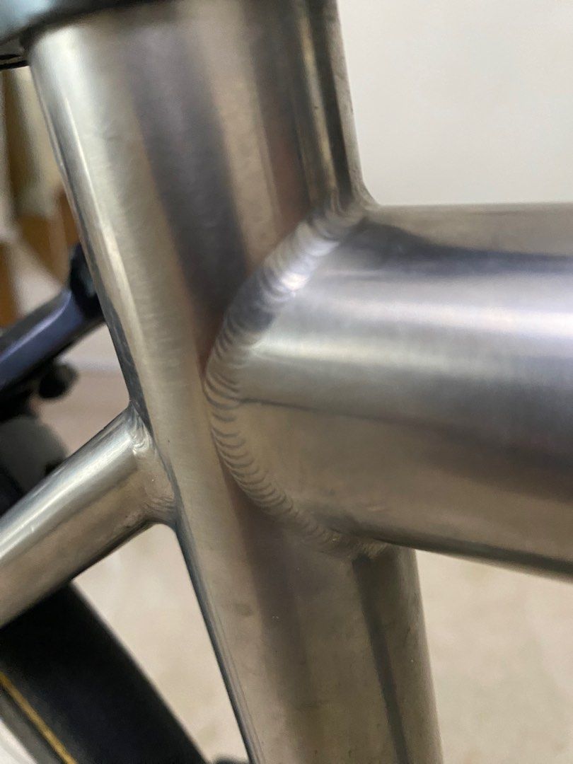 Titanium custom built frame, top tube 54cm, seat tube 48cm, Sports ...