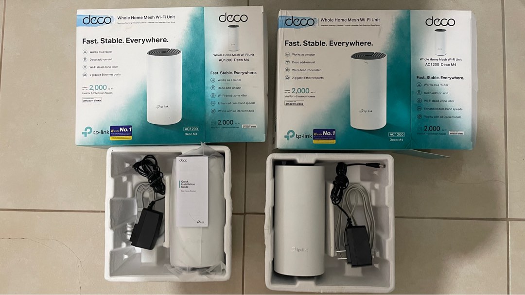 TP LINK DECO M4 MESH 2 UNITS BUNDLE, Computers & Tech, Office ...
