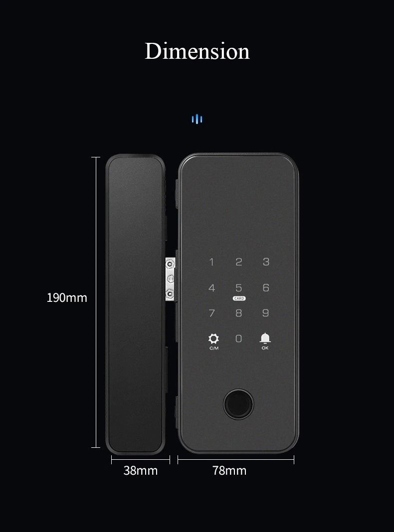 TUYA Smartlock Fingerprint Glass Door/ Wooden Door/Steel Door Lock, Furniture & Home Living ...