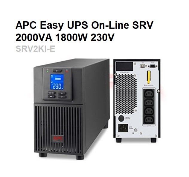 Ups Apc Easy Ups On Line Srv2ki E 2000va 1800w Tower 230v 4x Iec