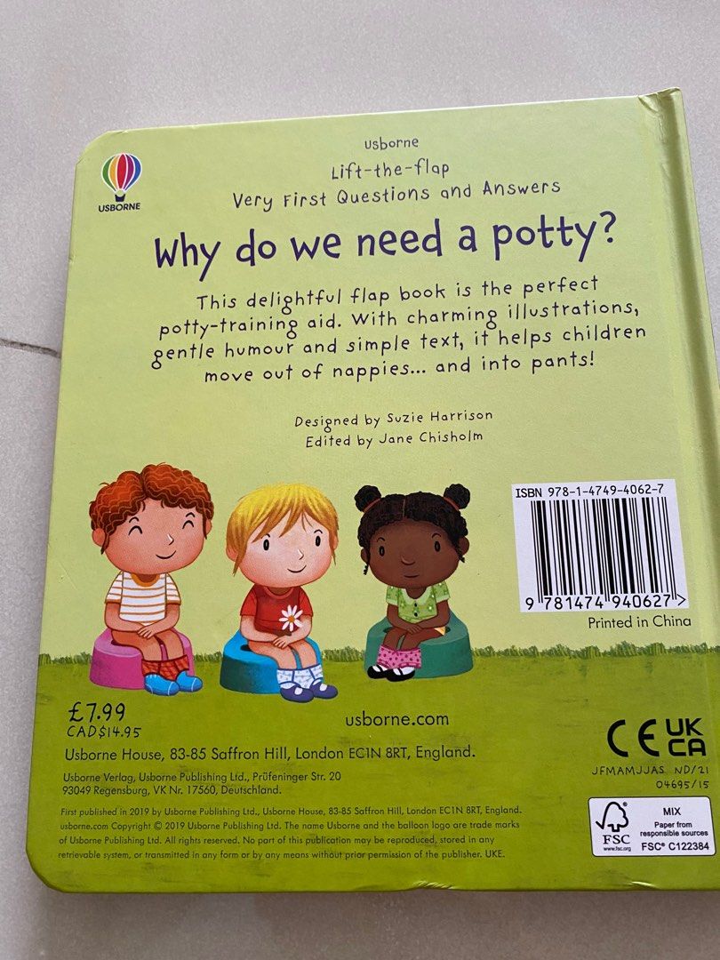 Usborne- Why do we need a potty?, Hobbies & Toys, Books & Magazines ...