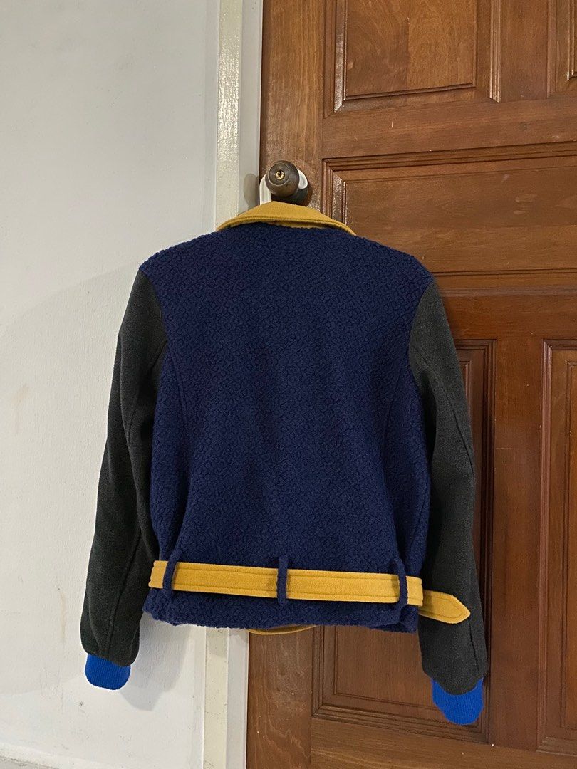 Vintage Colorblock Moto Jacket, Women's Fashion, Coats, Jackets and ...