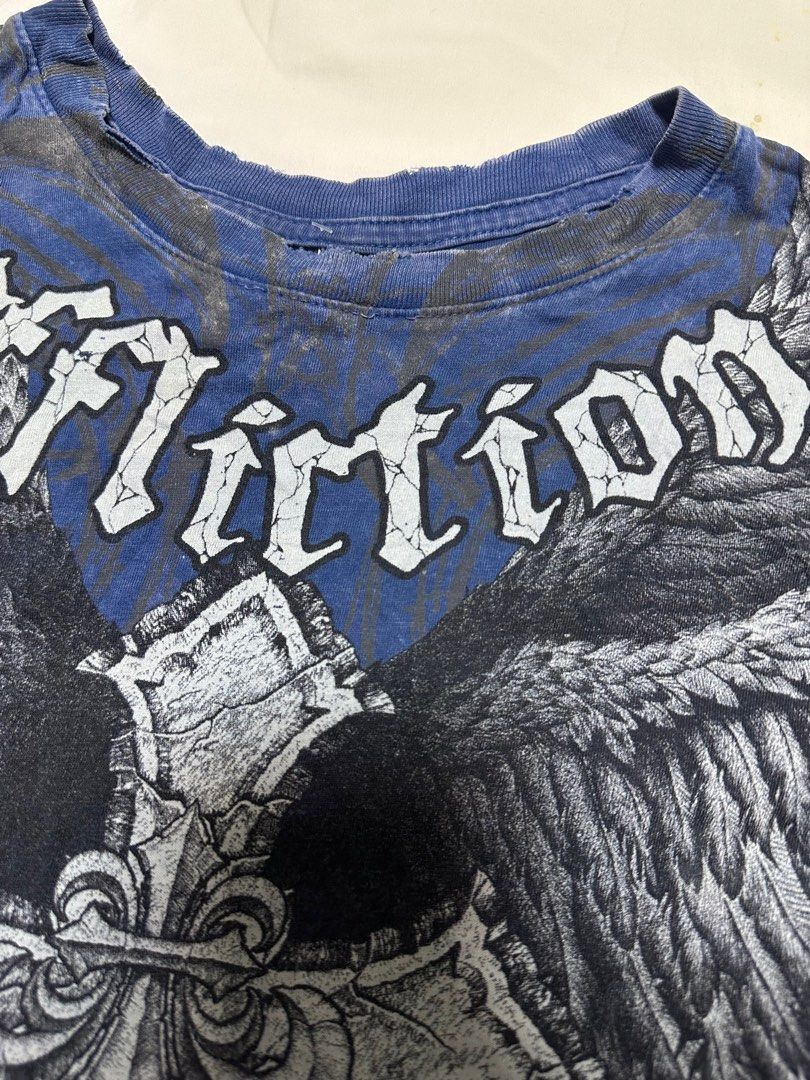 Vintage thrifted y2k punk affliction shirt/tee, Men's Fashion, Tops ...