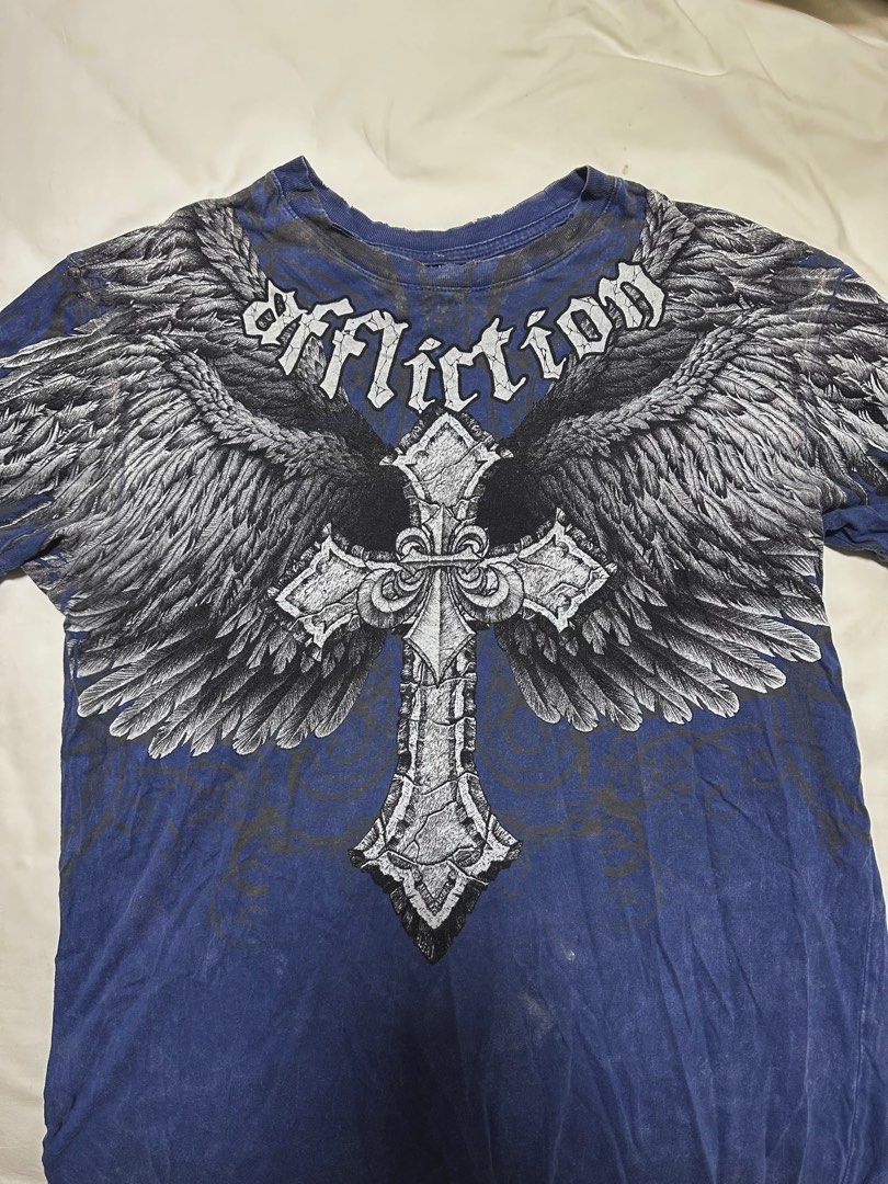 Vintage thrifted y2k punk affliction shirt/tee, Men's Fashion, Tops ...