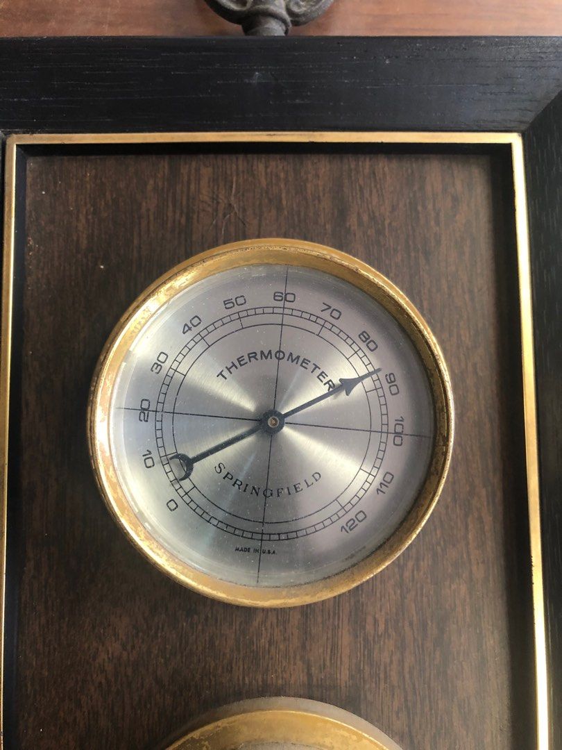 VTG Springfield Instrument Weather Thermometer/Barometer/Hygrometer ...