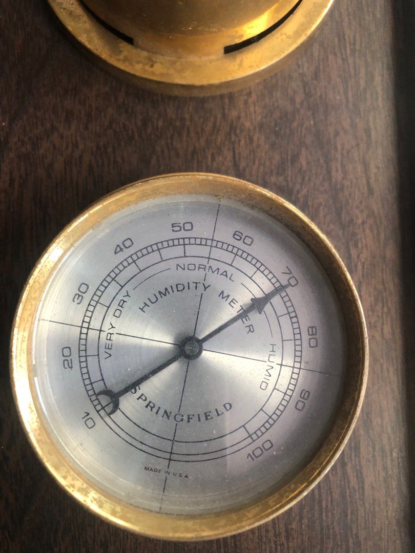 VTG Springfield Instrument Weather Thermometer/Barometer/Hygrometer ...