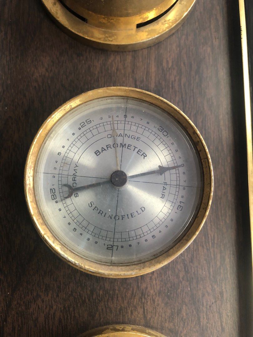 VTG Springfield Instrument Weather Thermometer/Barometer/Hygrometer ...