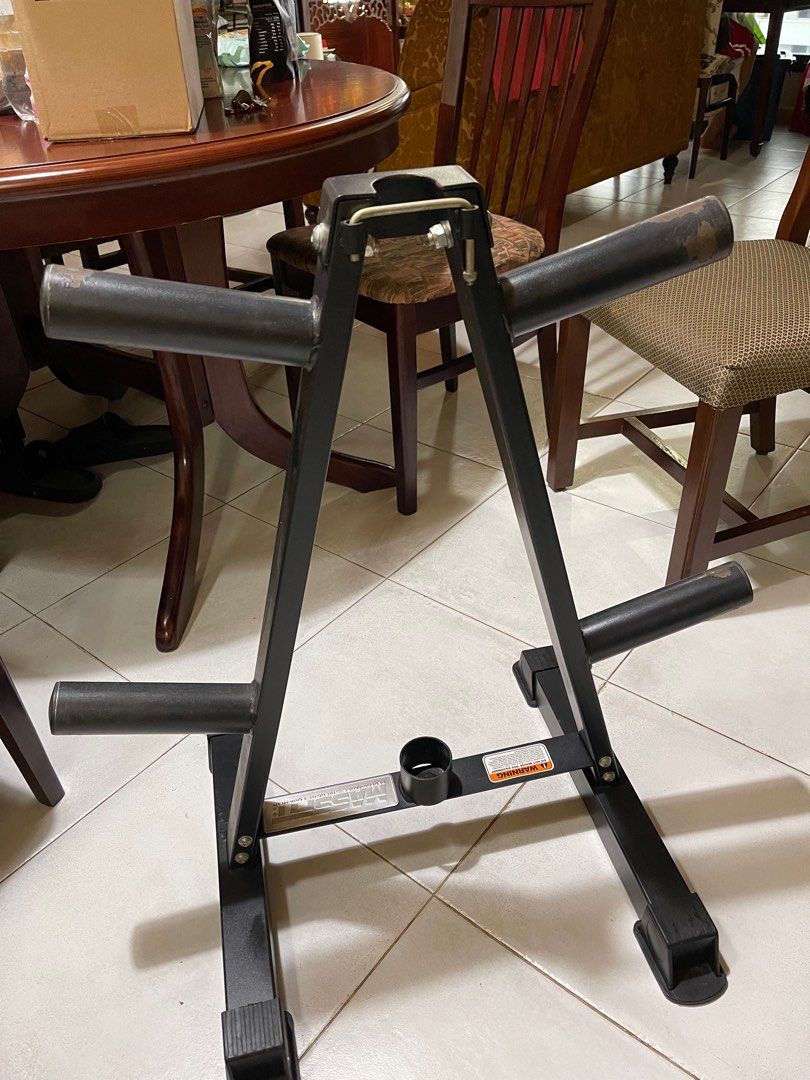 Weight tree for standard plates & bar storage, Sports Equipment ...