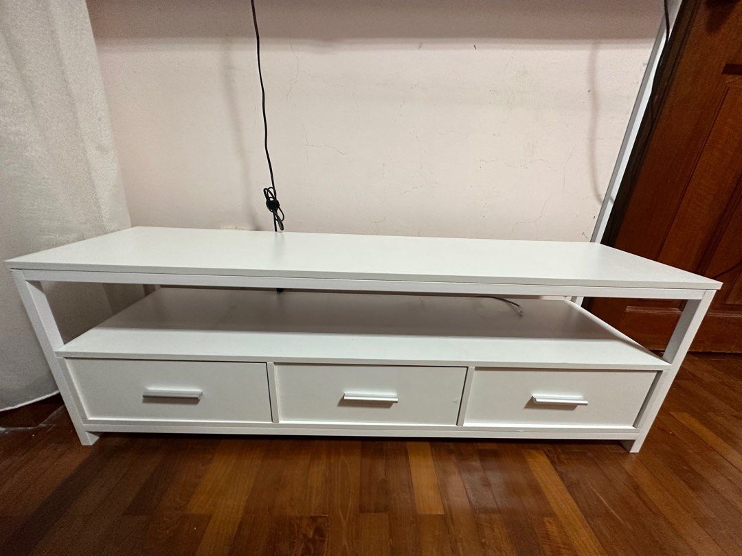White TV console, Furniture & Home Living, Furniture, TV Consoles on ...