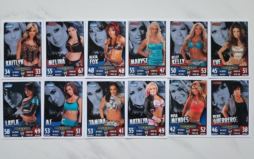 WWF / WWE Cards Lot , WWF Divas , Gundam Cross Wars Char Aznable , Z'Gok , Casval's Gundam ...