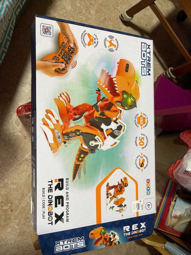 Remote control dinosaur (Xtrem Bots Rex The Dinobot), Hobbies & Toys, Toys & Games on Carousell