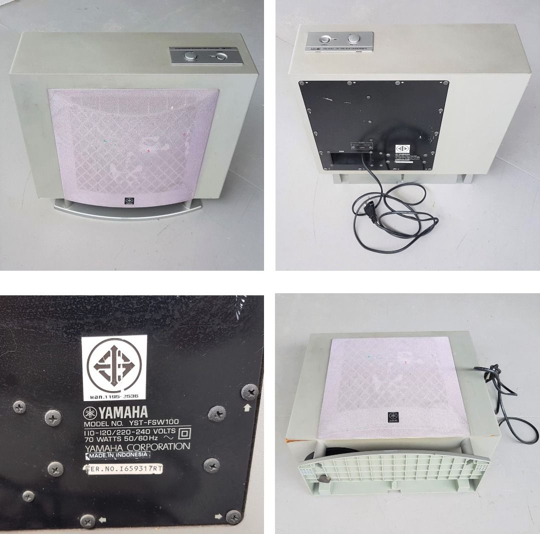 Yamaha Active Subwoofer, YST-FSW100, JAPAN, 130 Watts Powered Subwoofer, 14.8 inches height ...